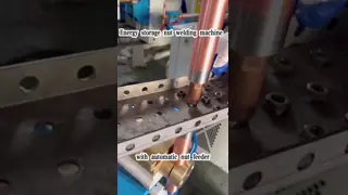 Nuts Are Automatically Fed and Welded with a Capacitor Energy Storage Nut Welder