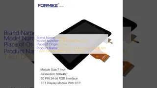 7 Inch 50 Pin TFT LCD Display with Capacitive Touch Screen