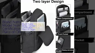 VIZO Slim Laptop Backpack For Business Travel And Work