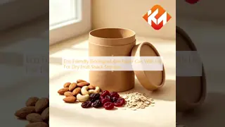 Eco Friendly Biodegradable Paper Cans for Dry Fruit Snacks