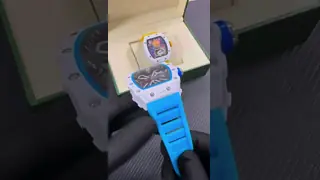 Barrel Skeleton Diamond Watch 3 Colors Display & Wearing Effect