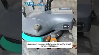T1 Compact Commercial Floor Scrubber in Action