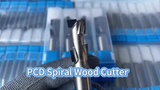 PCD spiral wood cutter