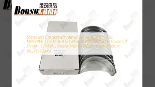 Isuzu 4HF1 Crankshaft Metal Set OEM Quality Parts