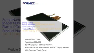 7 Inch 800x480 TFT LCD Touch Screen Module Review