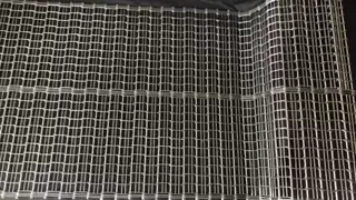 SS304 Chain Link Eye Flex Stainless Steel Wire Mesh Freezer Belt 1.5-3.0mm Chain Edge