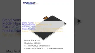 High Resolution TFT LCD Module 480x800 RGB Interface