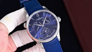 Men's Blue World Time Watch, Power Reserve Multi-Function Automatic Wristwatch