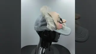 Funny Old Man Baseball Cap | Realistic Grandpa Halloween Costume Hat Wholesale