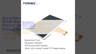 7 Inch 1024x600 TFT LCD Module High Resolution Display