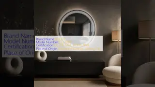 Modern Round LED Bathroom Mirror Dimmable Vanity Light