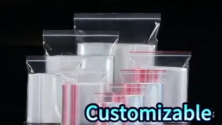 Premium Reusable Clear PE Ziplock Bags - Multi-Size Heavy Duty Seal Storage Bags