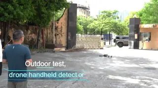 Hand held drone detector
