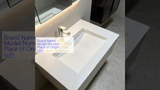 Modern Seamless Solid Surface Vanity Sink