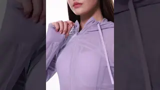 Women Nylon Spandex Mesh Hooded Sport Jacket, Quick Dry Training Yoga Outerwear