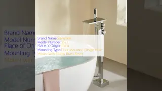 Luxury Waterfall Bathtub Faucet Chrome Floor Mount