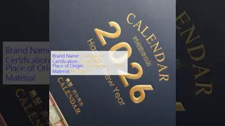 Custom 2026 Desk Calendar Premium Foil Stamped Design
