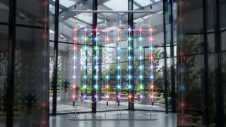 Square Dual-LED Grid Screen Series 8x8 to 20x20 | Flexible Transparent Mesh for Facade