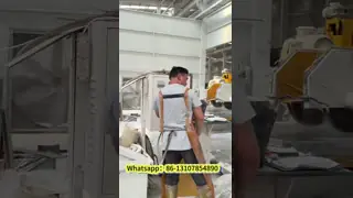 High Accuracy Double Blade Edge Cutting Machine for Column Slab Trimming and Stone Column Processing