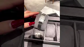 Iced Out Rectangle Tank Style Watch MOP Dial Full Paved Simulated Diamond Stainless Steel Wrist Watc