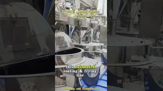 Automatic Coated Peanut Frying Production Line | Wasabi Coated Peanut  #processing #coating #fry