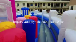 Space Robot Inflatable Bouncy Castle With Slide