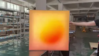 Smart Dimmable Backlit Acrylic Wall Light - Coral Sunrise (App & Remote)