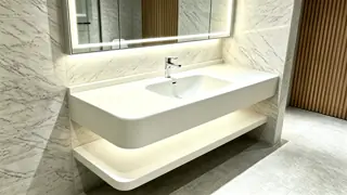 Modern Matte Black Floating Vanity for Luxury Bathrooms