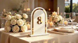 arch‑shaped double‑layer table sign