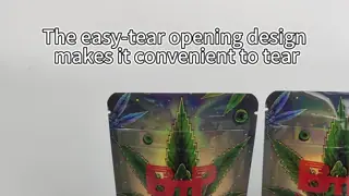 Smell Proof Stand Up Mylar Bags Digital Printed Resealable Ziplock Foil Packaging Pouch