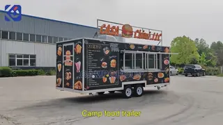 Customized Mobile Catering Food Truck Trailer with Complete Kitchen for Pizza, BBQ and Ice Cream
