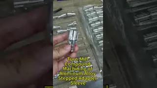 Turn-Mill Composite 6061 Aluminum Multi-Step Adapter Sleeve with U-Slot