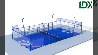 Professional Ribbed Glass Panoramic Padel Court