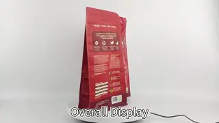 Custom Pet Food Packaging Durable Fresh Flat Bottom Bags