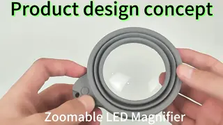 Portable Foldable Magnifying Glass with LED Light