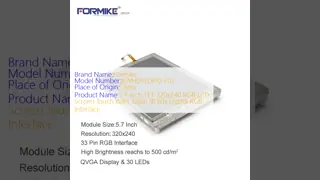 Compact 320x240 RGB TFT LCD Module for Industrial Projects