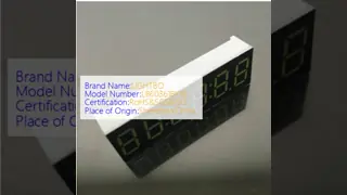 6 Digit 7 Segment Amber LED Display High Efficiency Module