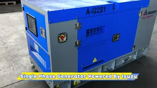 Single-phase generator powered by Isuzu JE493DB-02