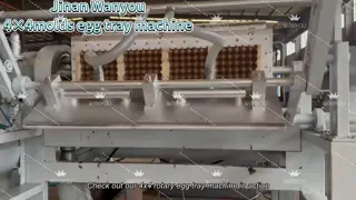 High Speed 2500 Pcs h Rotary Egg Tray Machine Testing