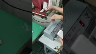 One-take video of Plastic sealing packing