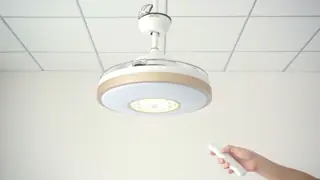 Modern 42 Inch Invisible Ceiling Fan with LED Light