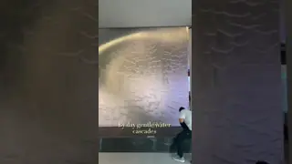 Modern Stainless Steel Mesh Water Wall Installation