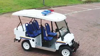 Watch: 5-Seater Electric Golf Buggy with Warning Light  Equipped with 48V Lithium Battery Showcase
