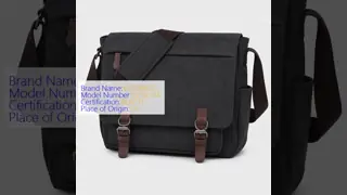 Best Vintage Canvas Messenger Bag for 15 Inch Laptops