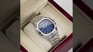 Octagonal Stainless Steel Men Luxury Business Watch Wrist Show & Unboxing