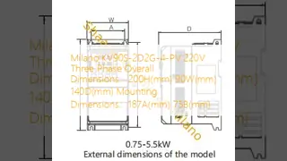 Milano KV90S VFD Solar Drive Compact Motor Control