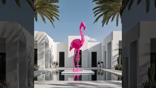 Large Pink Metal Flamingo Sculpture Garden Decor for Outdoor Spaces