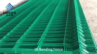 3D Curved Bending Fence Panel Galvanized Green PVC Coated Security Fencing for Yard Park