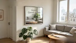 Aluminum Frame PS Square Wall Decor Mirror