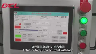 Torque and Current of Electric Actuator under Load, fail-safe return and No‑load Conditions